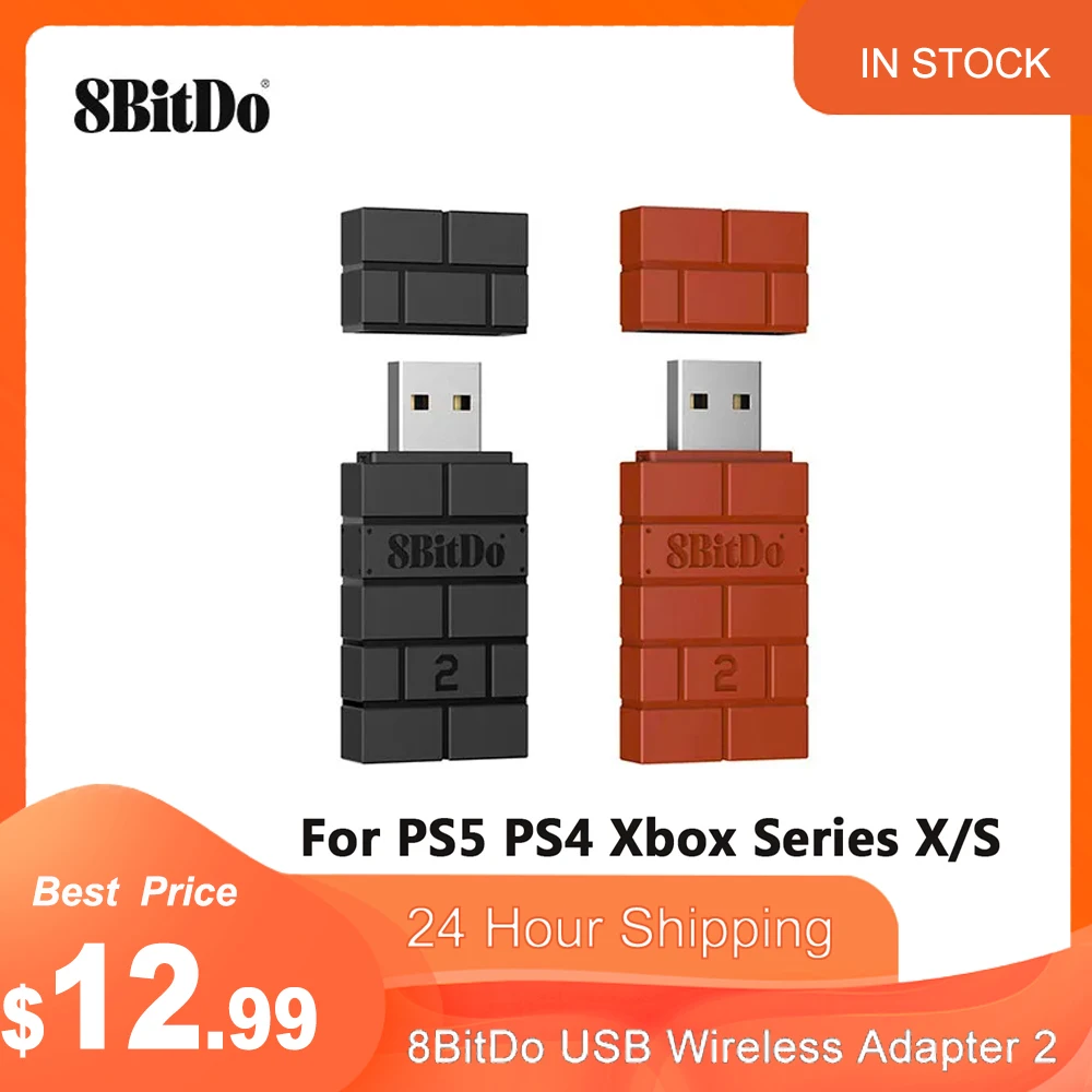 8Bitdo-USB-Adaptador-sem-fio-Bluetooth-Receptor-para-PC-PS4-PS5-Controlador-Controlador-Acess ...
