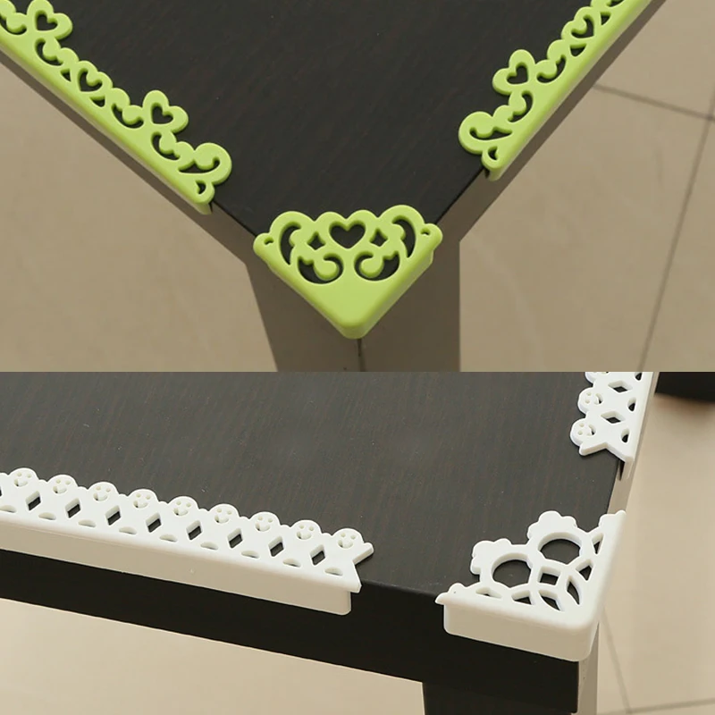 4Pcs Hollow Out Flower Pattern Baby Kids Table Desk Corner Guard ...