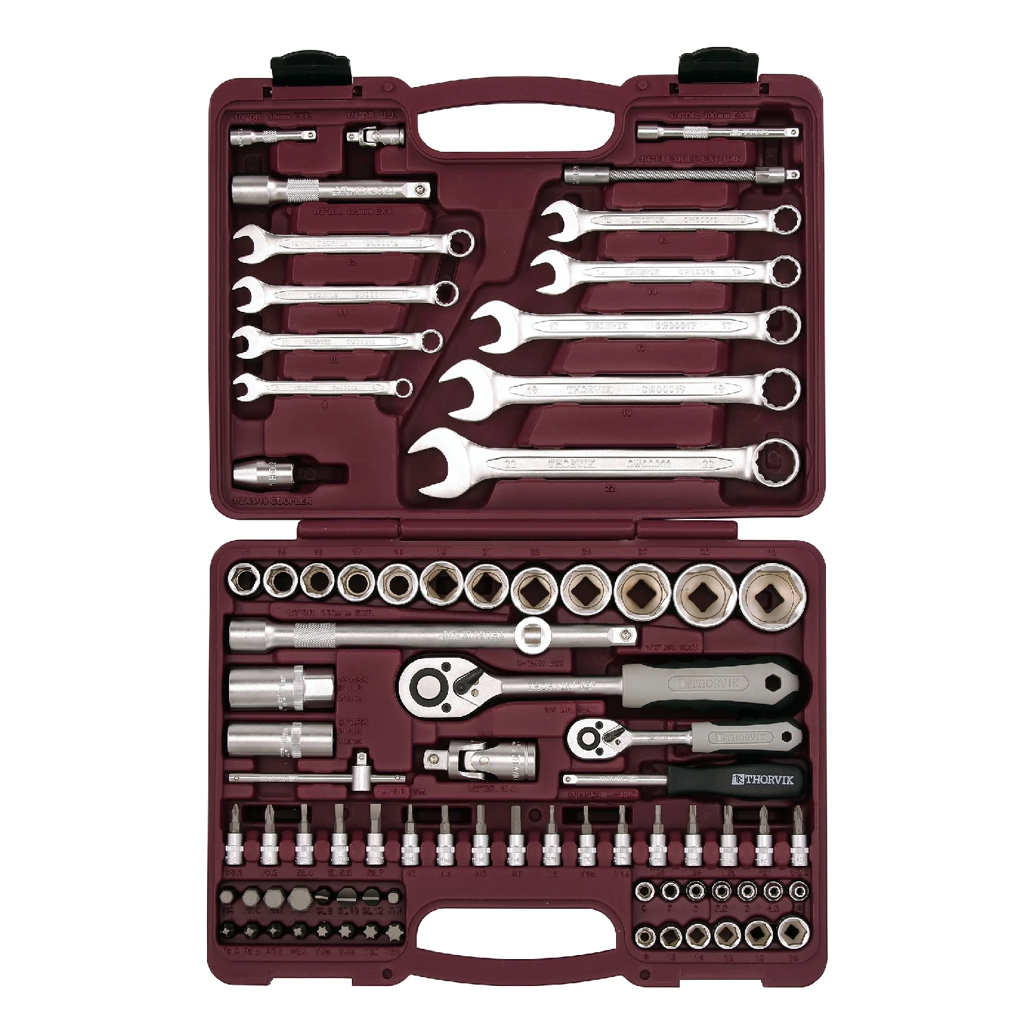 Set Of Tools Thorvik Uts0082 Tool Kit Kits Tools Car Box Boxes ...