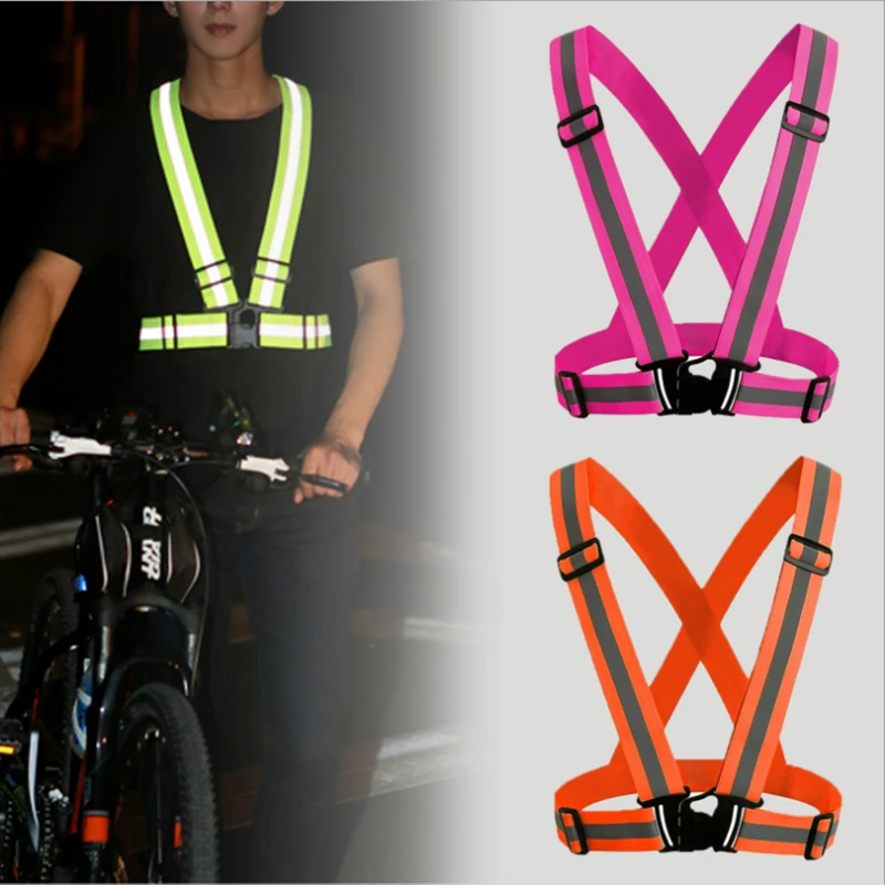Adjustable-Safety-Vests-Visibility-Reflective-LED-Bike-Cycling-Vest ...