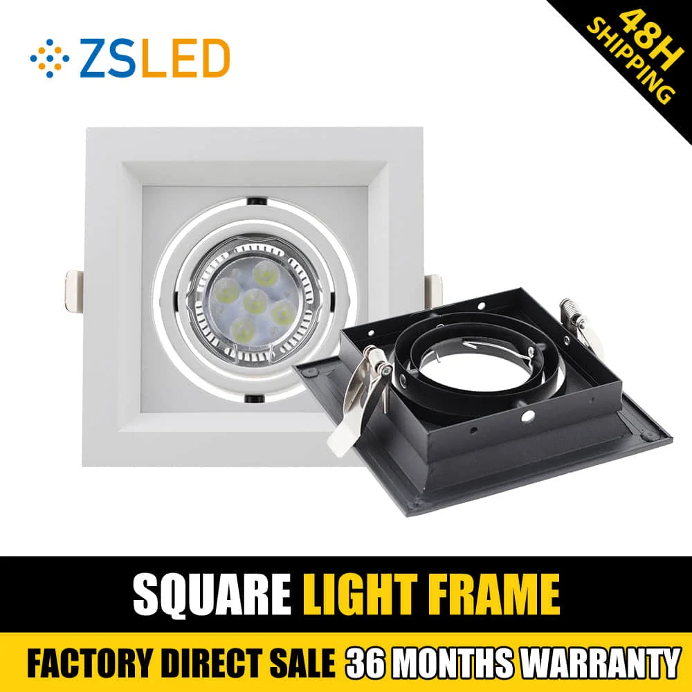 Aluminum Housing Cover Gu10 Square Led Module Spot Light Holder Fixed ...