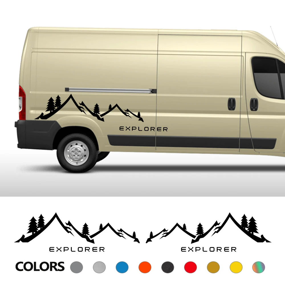 2Pcs-Car-Stickers-For-Peugeot-Boxer-Citroen-Jumper-Fiat-Ducato-Mountain ...