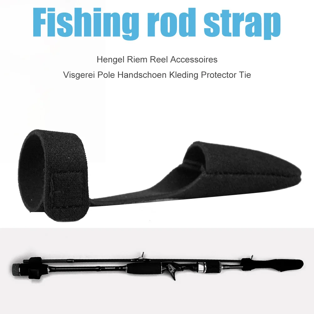 Fishing Rod Strap Elastic Fishing Pole Cap Belt Protective Covers Fish ...