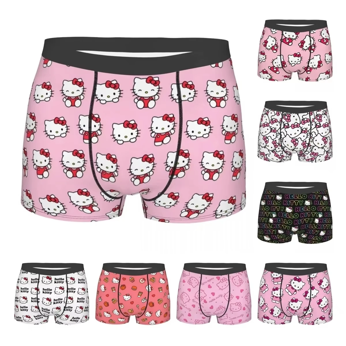 Nuevo Hello Kitty patrón de dibujos animados Boxer Shorts bragas ropa ...