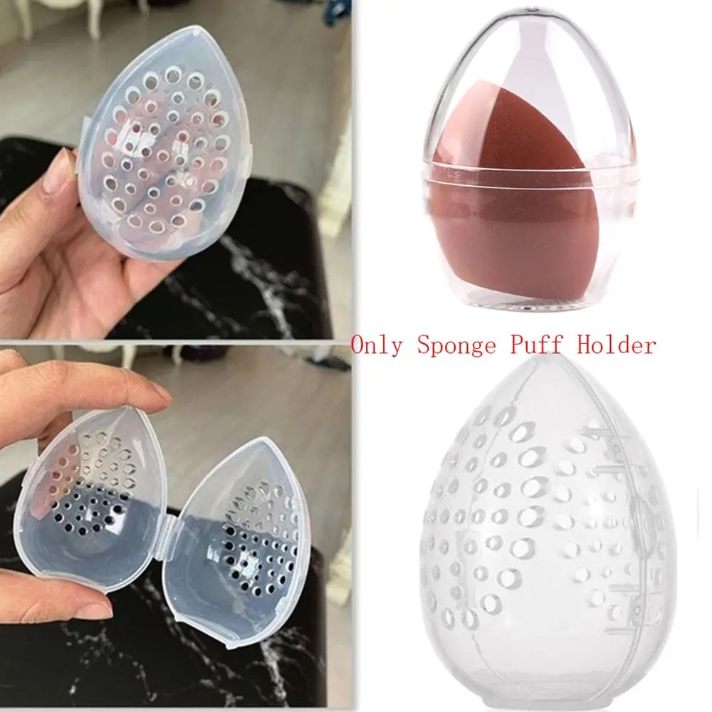 High-Quality-Transparent-Makeup-Tool-Professional-Egg-Puff-Case-Sponge ...