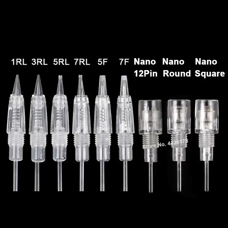 10pcs-Tattoo-Needle-Disposable-Screw-Cartridge-Needle-For-Microblading ...