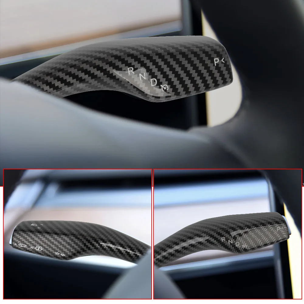 Car Column Shift Knob Cover Decor For Tesla Model 3 Y Armor Steering ...