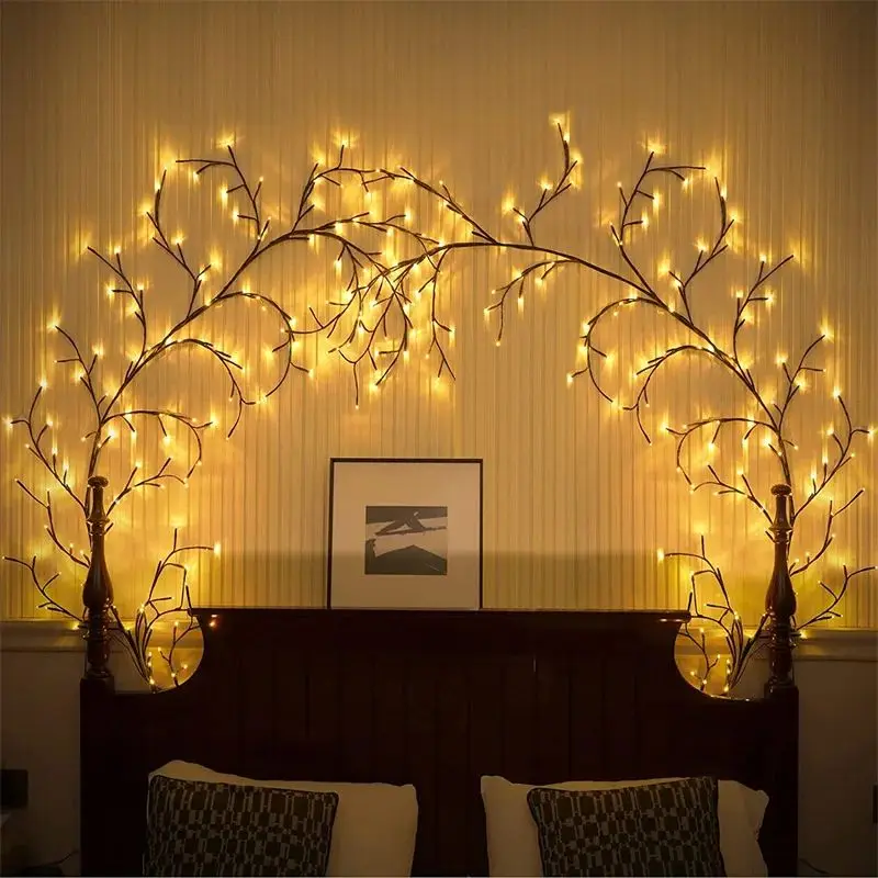 Brilhante-Enchanted-Willow-Vine-Luz-dobr-vel-iluminado-Tree-Branch ...