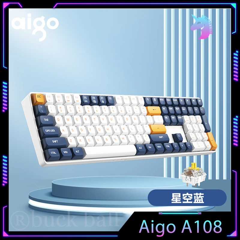 Aigo-A108-Gaming-Mechanical-Keyboard-110-Key-Custom-Usb-Type-C-Wired ...