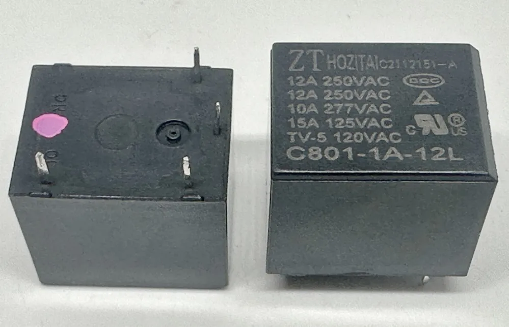 New C801-1A-12L ; C801-1A-24L ; (T73A-Coil:12V/24V-12A) Relay 4pins ...