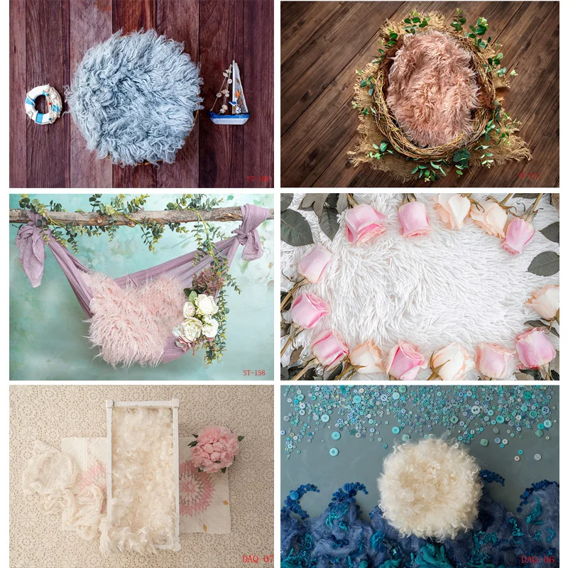 SHENGYONGBAO-Newborn-Baby-Girl-Photography-Tree-Swing-And-Fur-Backdrop ...