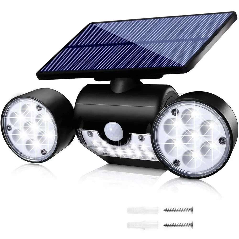 Solar-Lights-Outdoor-IP65Waterproof-3-Heads-Motion-Sensor-Security ...