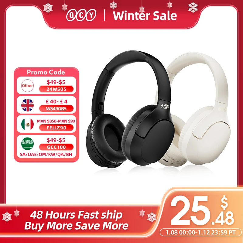 QCY-H2-Pro-Wireless-Headphones-Bluetooth-5-3-Earphones-BASS-Mode-HIFI ...