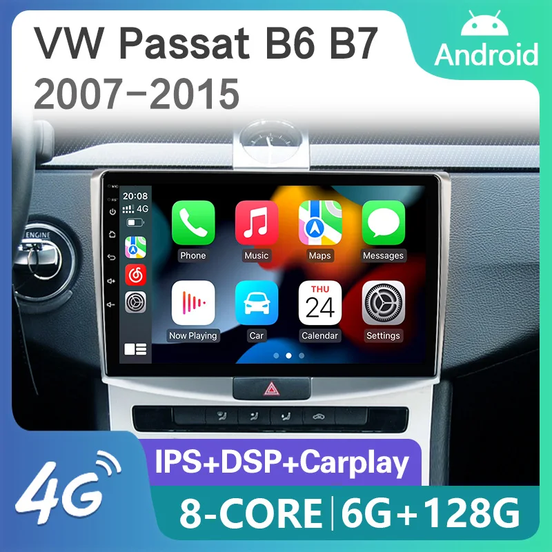 Carnavi 2 Din Android10 Car Stereo Radio For Vw Volkswagen Passat B7 B6 ...