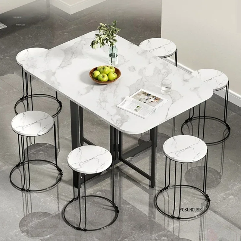 Nordic Light Luxury Dining Tables Home Small Apartment Ultra-thin ...