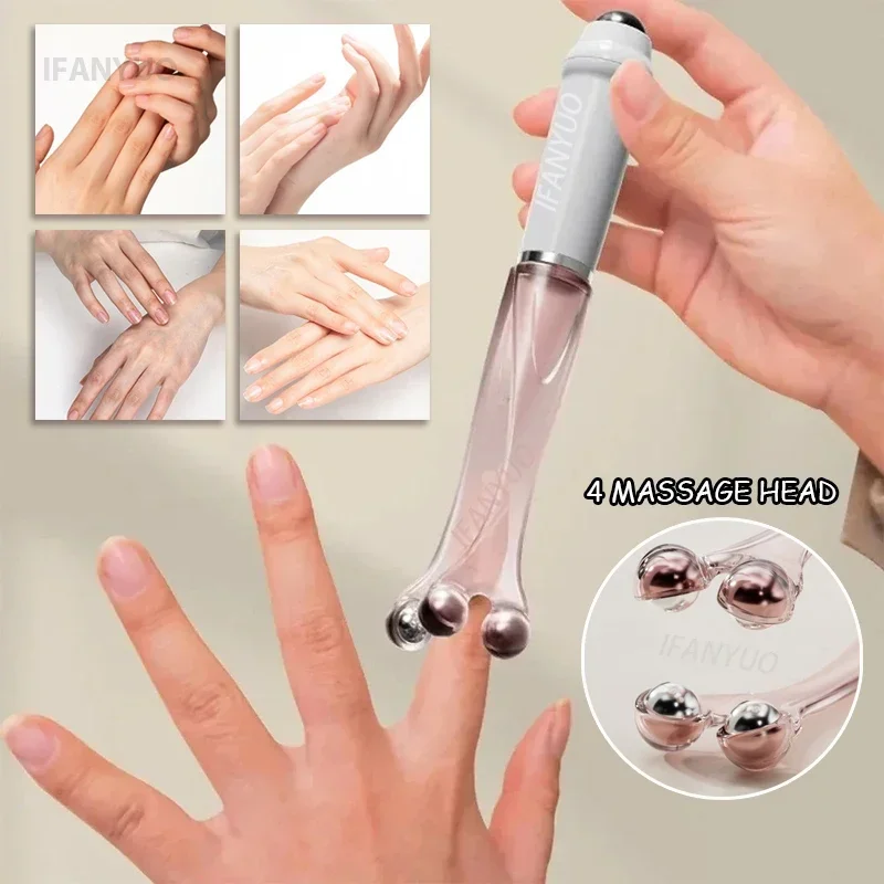 5Beads Finger Joint Acupoint Massager Rollers Handheld Hand Acupuncture ...