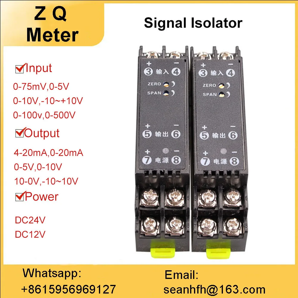 DC-current-and-voltage-signal-isolator-one-in-and-one-out-analog-conversion-voltage-transmitter ...