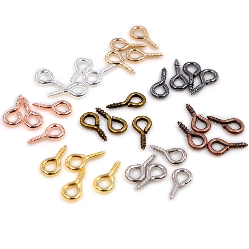 200pcs-Small-Tiny-Mini-Eye-Pins-Eyepins-Hooks-Eyelets-Screw-Threaded ...