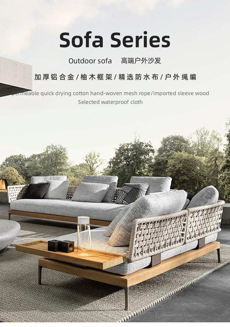 Ngoại thất sân vườn hợp kim nhôm sofa ngoài trời ngoài trời bền đẹp ...