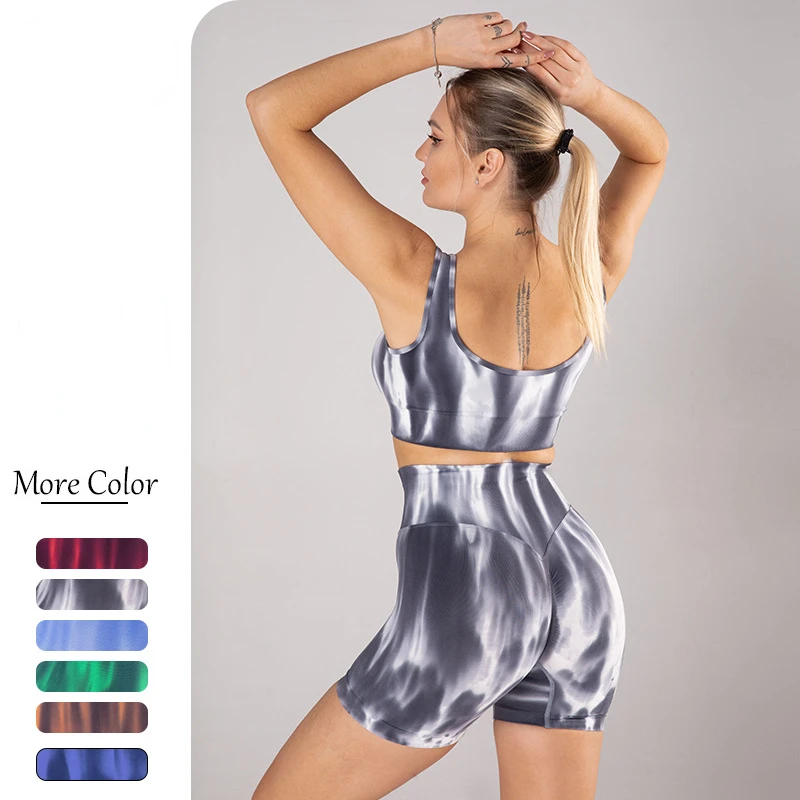 Seamless-Yoga-Sets-Sports-Fitness-High-Waist-Hip-Lifting-Shorts-High-Strength-Bra-Suits-Workout ...