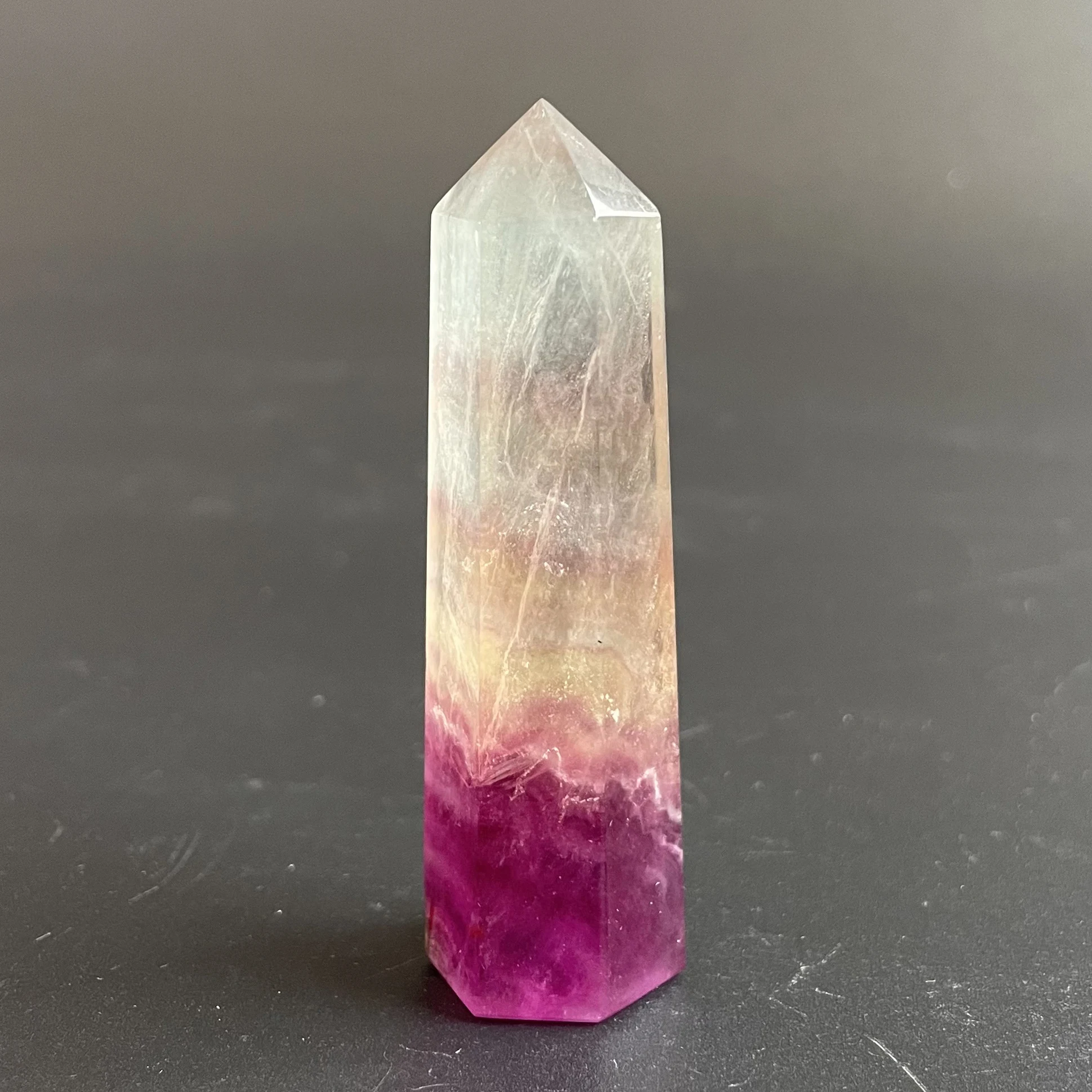 Natural-Fluorite-Crystal-Tower-Colorful-Fluorite-Wand-Point-Quartz ...