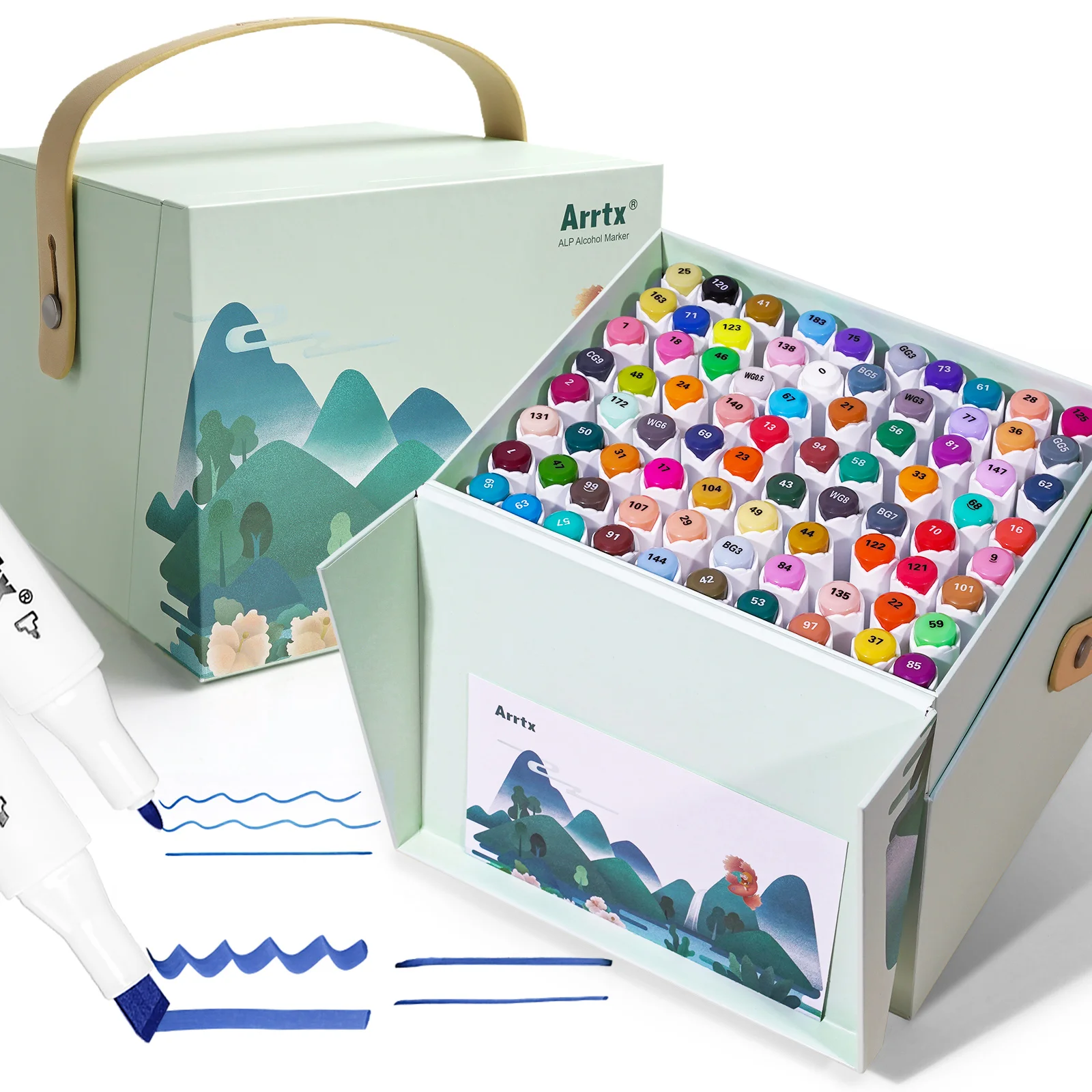 Arrtx-ALP-80-90-Colors-Alcohol-Markers-Dual-Tips-Color-Pen-for-Portrait ...