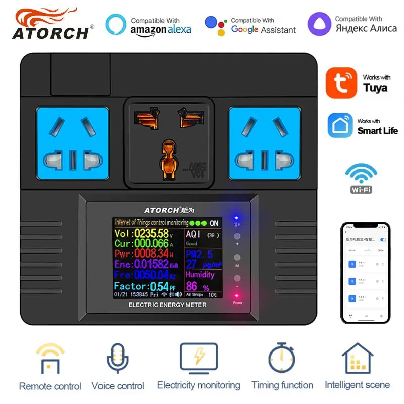Power Electricity Monitor | Wifi Smart Power Socket | Atorch Smart ...