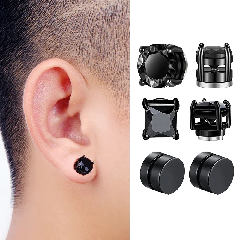 3-Pairs-Crystal-Strong-Magnetic-Ear-Stud-Clip-Earrings-for-Men-and ...