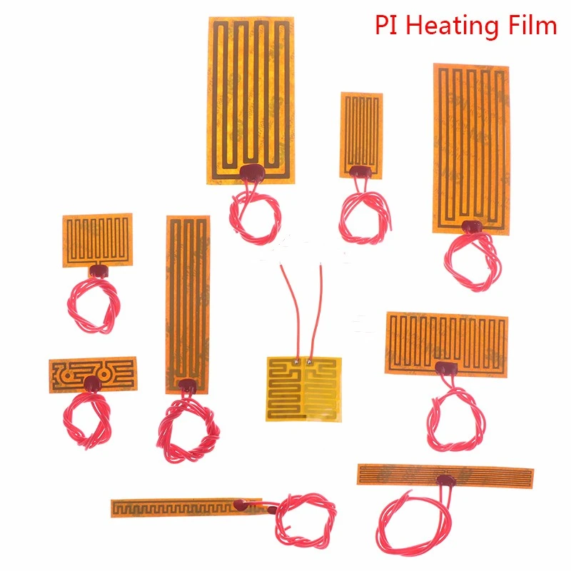 5V 12V 24V PI Heating Film Plate Polyimide Heating Electric Heated ...