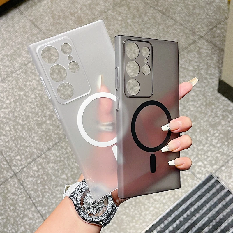 Luxury-Ultra-Thin-Matte-Shockproof-For-Magsafe-Magnetic-Case-For-Samsung-Galaxy-S24-S23-S22 ...