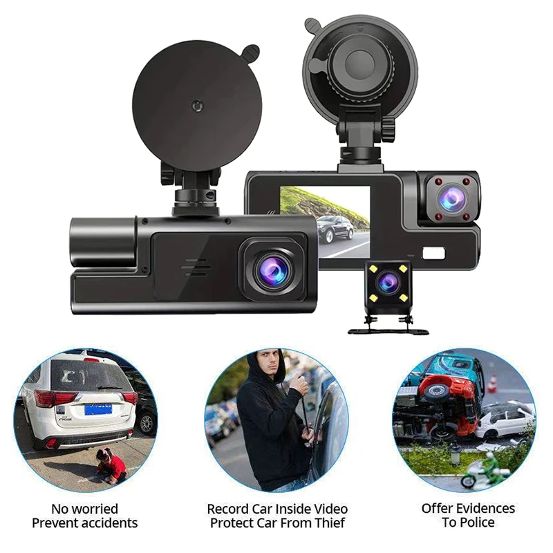 3-Camera-Dash-Cam-1080P-W-IR-Night-Vision-Loop-Recording-HD-Video-2-IPS ...