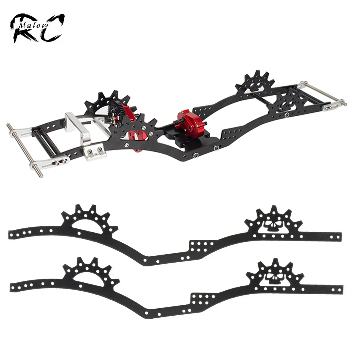 3MM-Aluminum-LCG-Chassis-Rails-Set-CMS-Servo-Panhard-Mount-for-1-10-RC ...