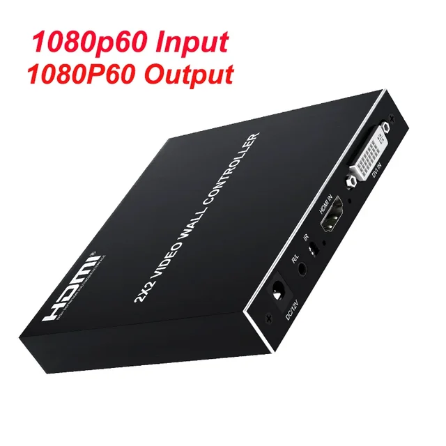 4K@30hz 2×2 DVI HDMI Video Wall Controller Multi-screen Splicing Box ...