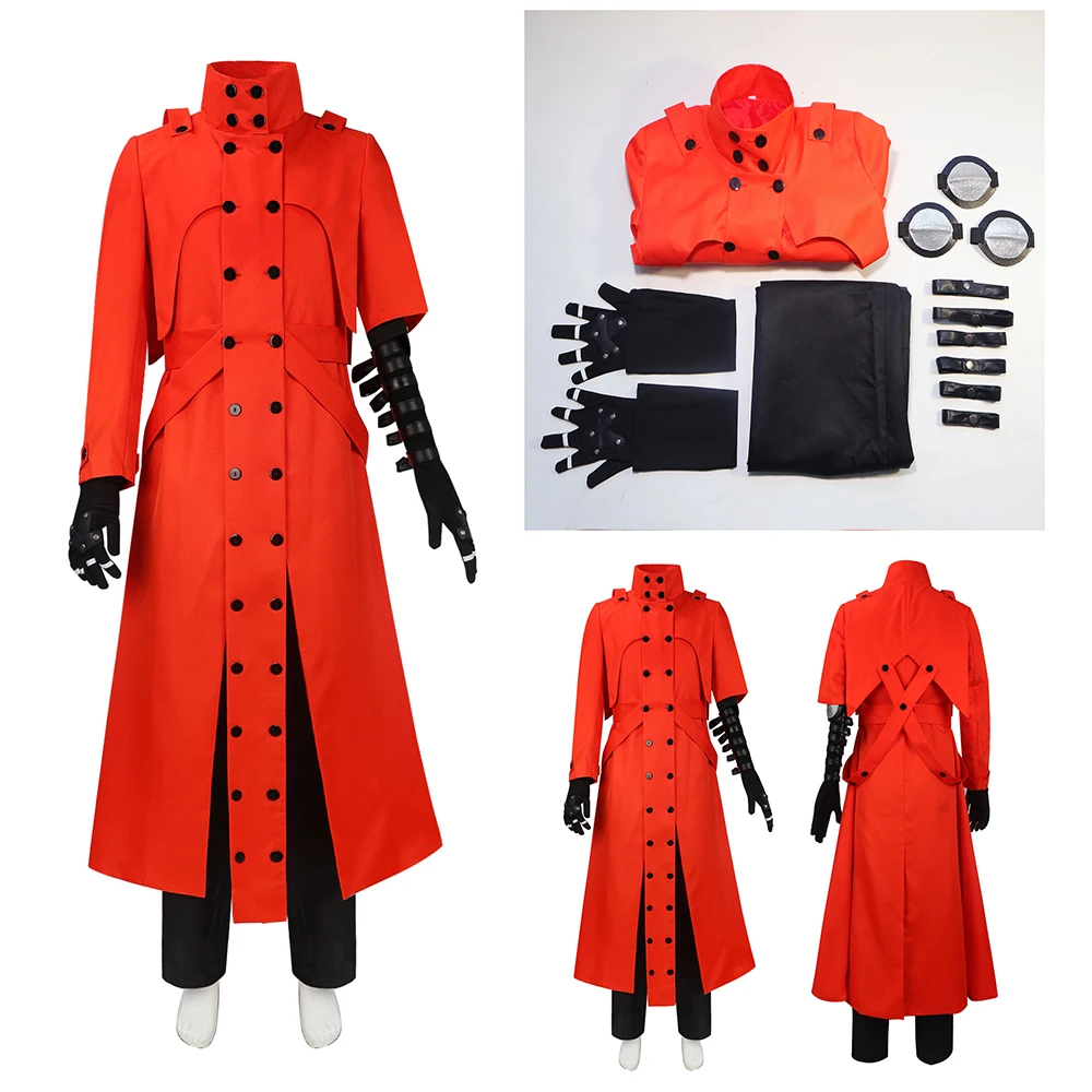 New-Anime-Trigun-Vash-The-Stampede-Cosplay-Costume-Long-Red-Windbreaker ...