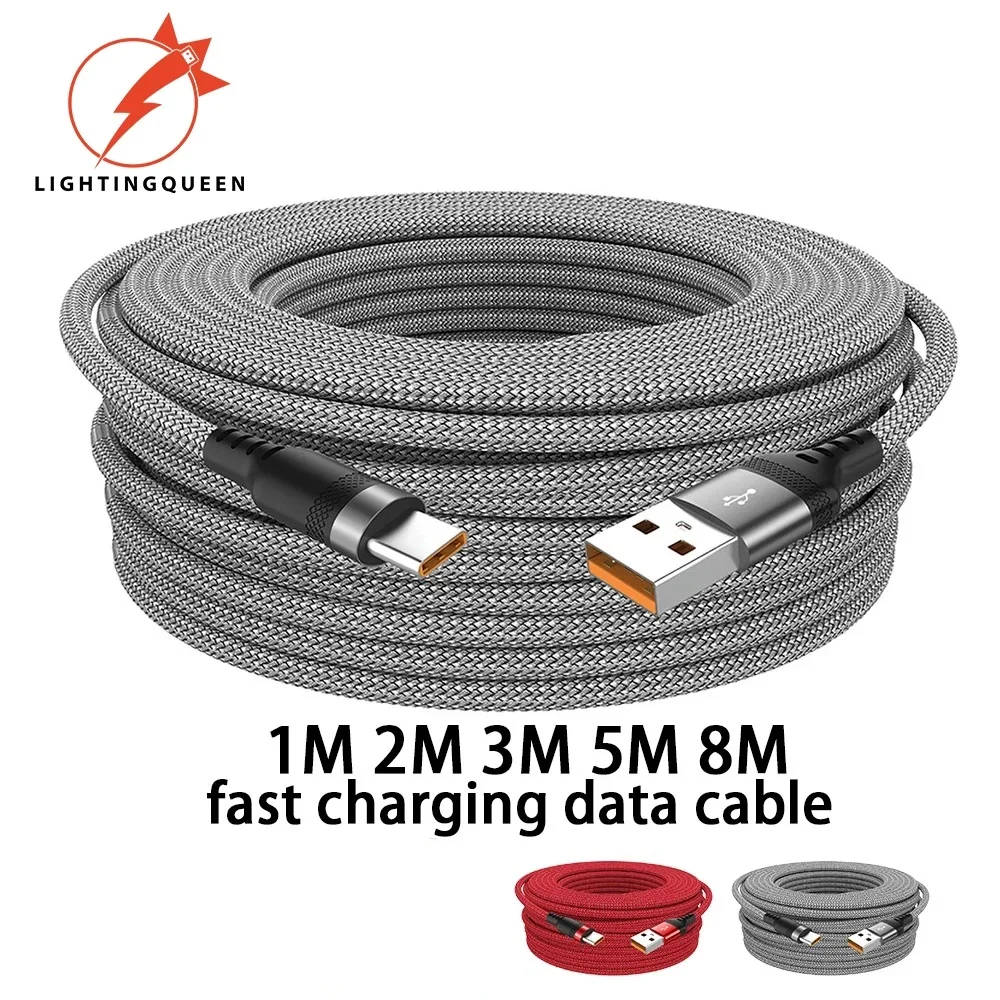 6A-Extended-Type-C-Usb-Android-5-Meter-Super-Charging-Cable-Suitable ...