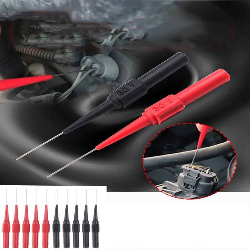 10Pcs 30V Diagnostic Tools Multimeter Test Leads Extention Back ...