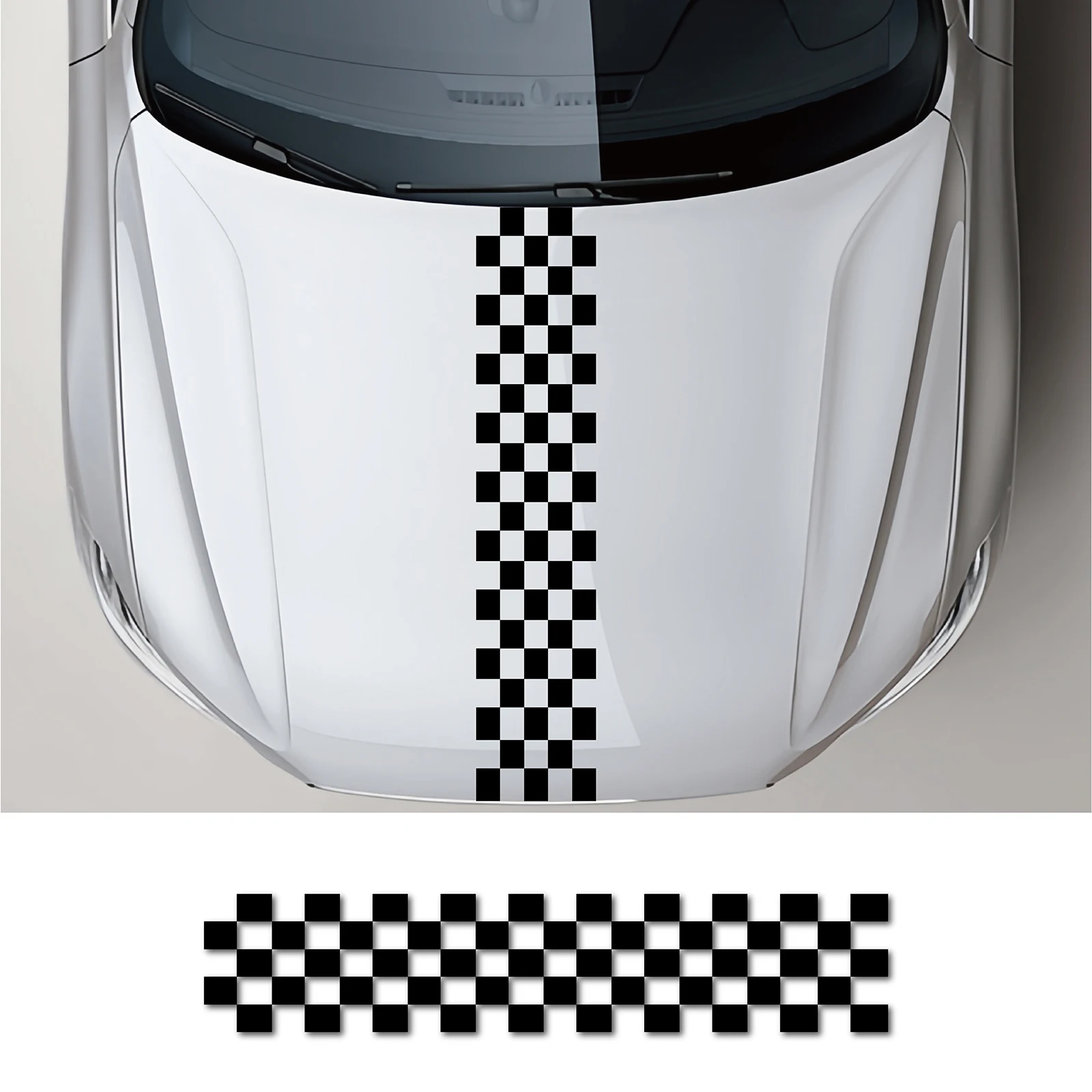 Car-hood-Bonnet-Sticker-Racing-Sport-Checkered-Grid-Flags-Stylish-Vinyl ...