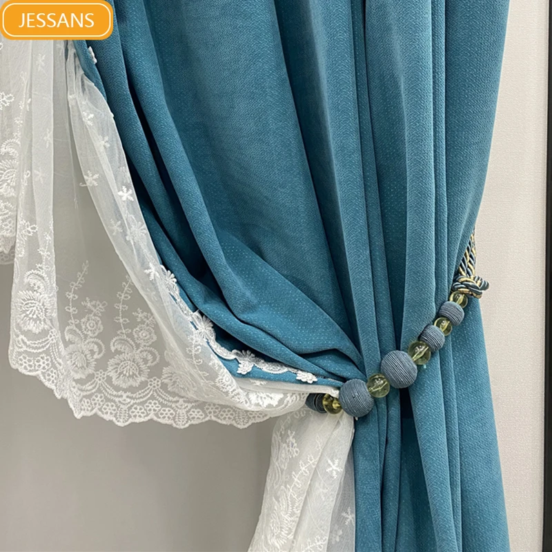 2022 New French Rococo Curtain Light Luxury High-end American Villa ...