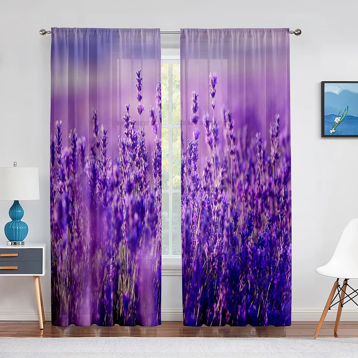 Sheer Lavender Curtains