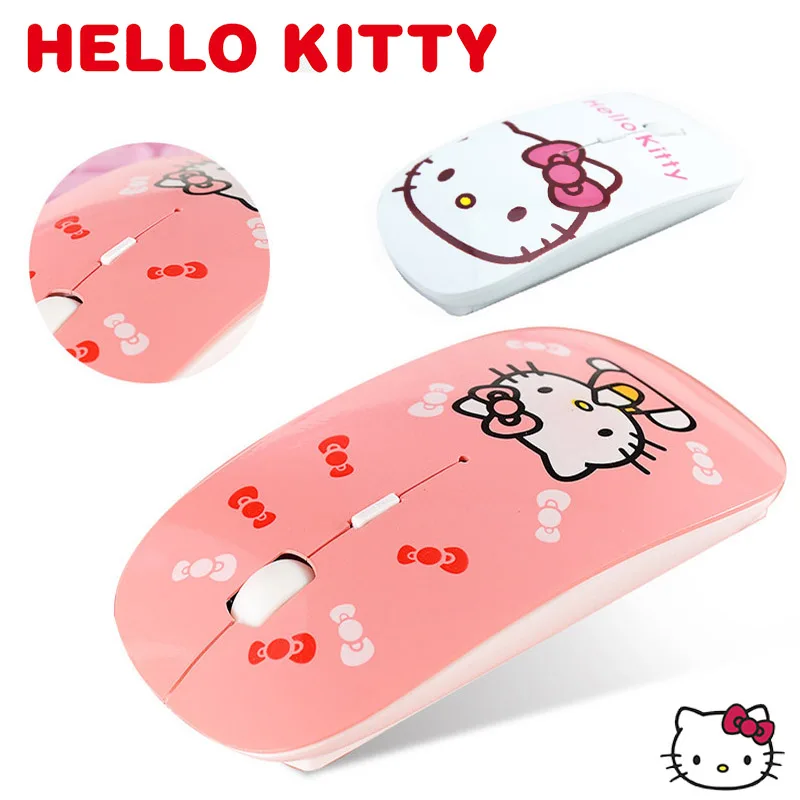 Sanrio ratón inalámbrico Hello Kitty para videojuegos, Mouse silencioso ...