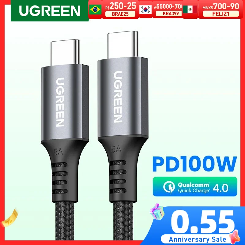 UGREEN-100W-USB-C-to-USB-Type-C-Cable-For-iPhone-15-14-Macbook-Samsung ...