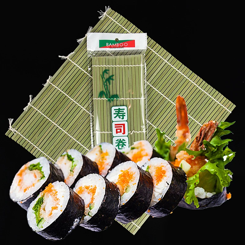 Sushi Roller Bamboo Sushi Rolling Mat Maker Square 24x24cm, 27x27cm ...