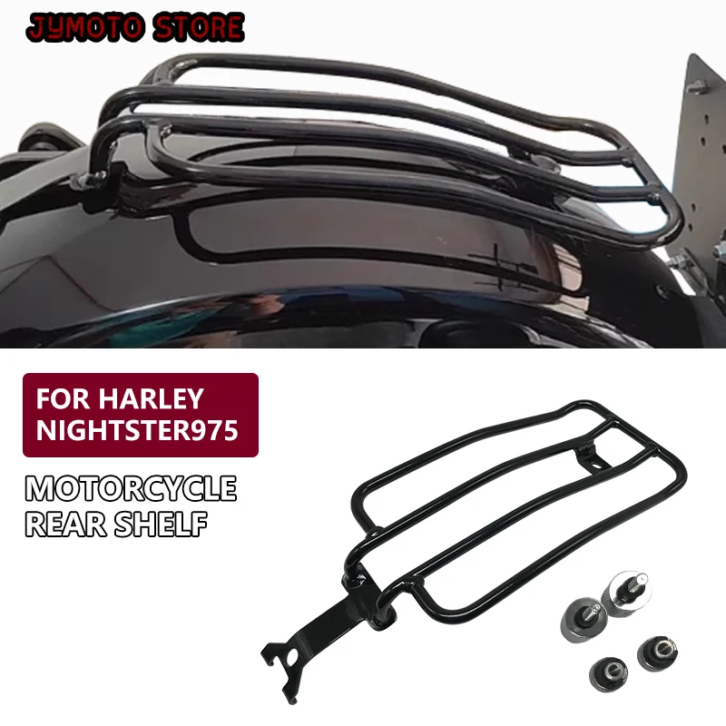 Motorcycle-Rear-Luggage-Rack-Steel-Solo-Seat-Bracket-Fender-Baggage ...