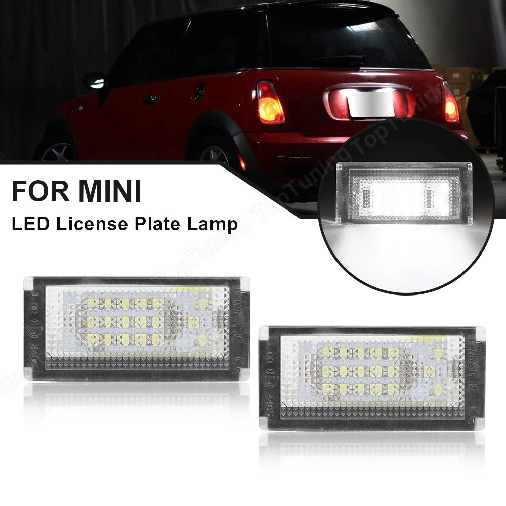 For-BMW-Mini-Cooper-R50-R52-R53-2-PCS-White-Car-LED-Number-License ...