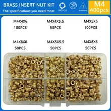 M2 M3 M4 M5 M6 Brass Heat Set Insert Nut Kit | Brass Hot Melt Nuts Set ...