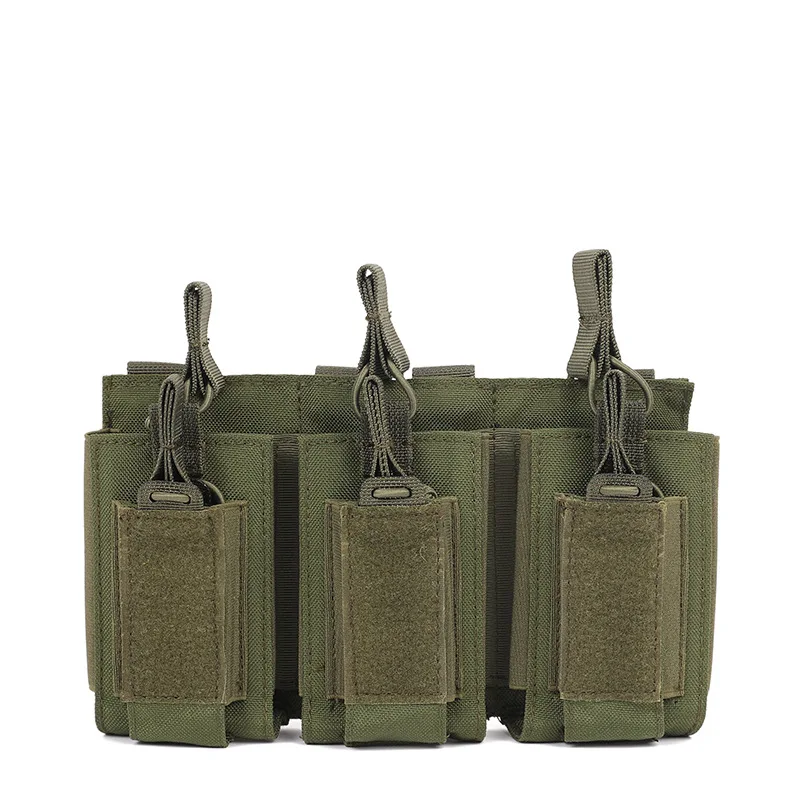 Tactical Triple 5.56 Clip Pouch Pack M4 M16 Molle Tactical Vest ...