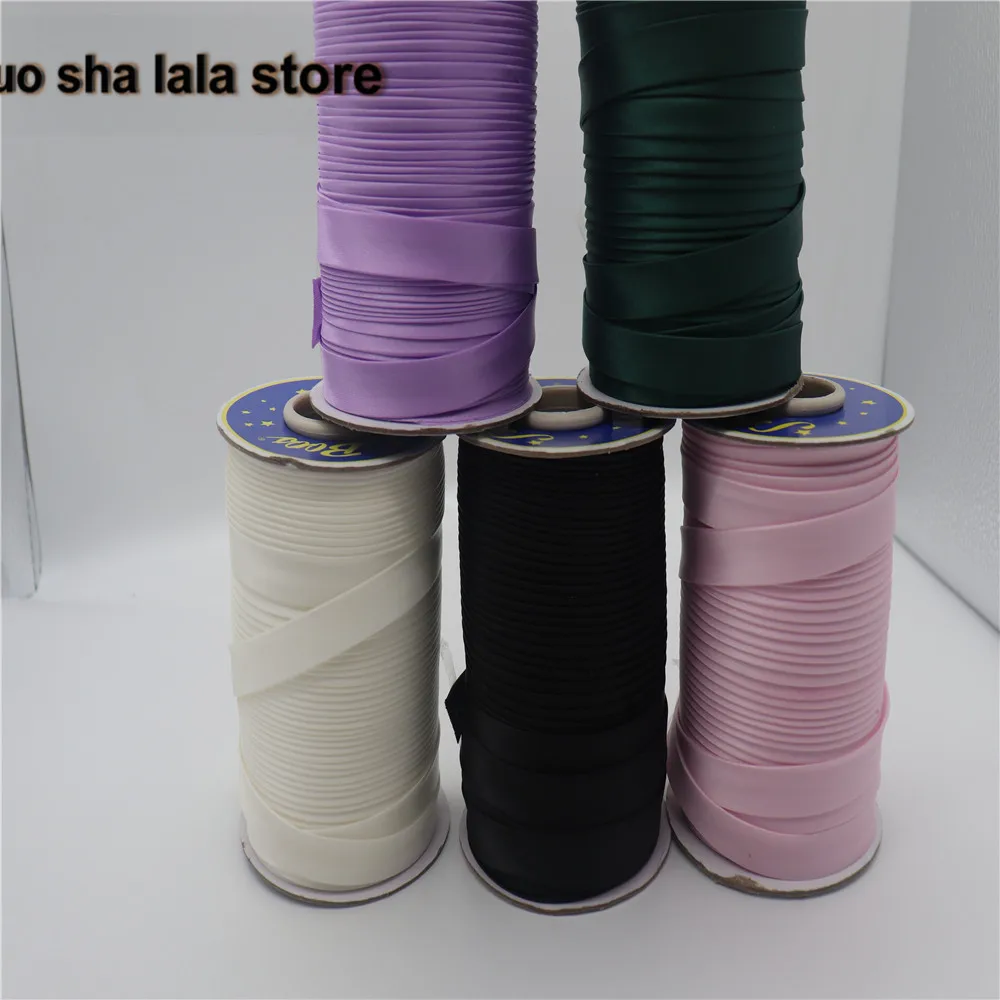 90-yard-Polyester-5-8-15mm-Satin-Bias-Tape-Bias-Binding-Solid-Color-For ...