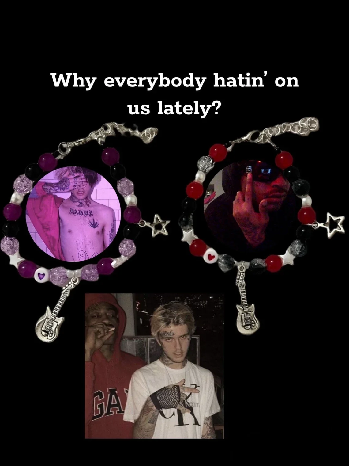 Lil-Peep-x-Lil-Tracey-Bracelet-GBC-G59-Gothic-Music-Artist-Handmade-y2k ...