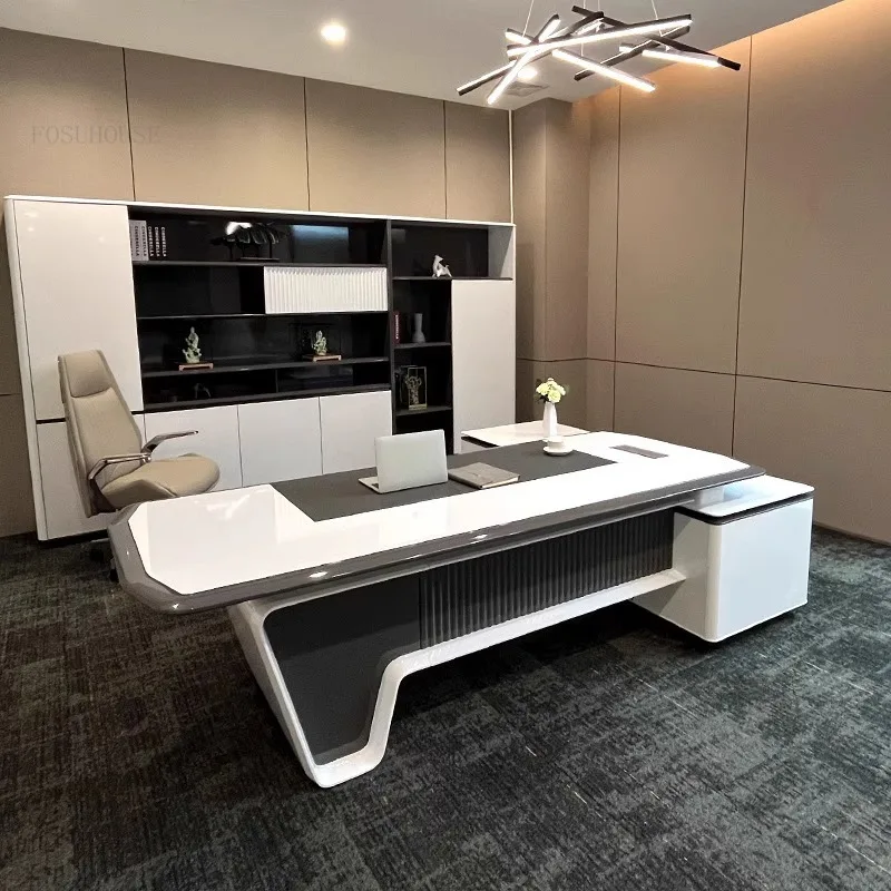 New-High-end-Paint-Office-Furniture-Computer-Desk-Table-Boss-Desks ...