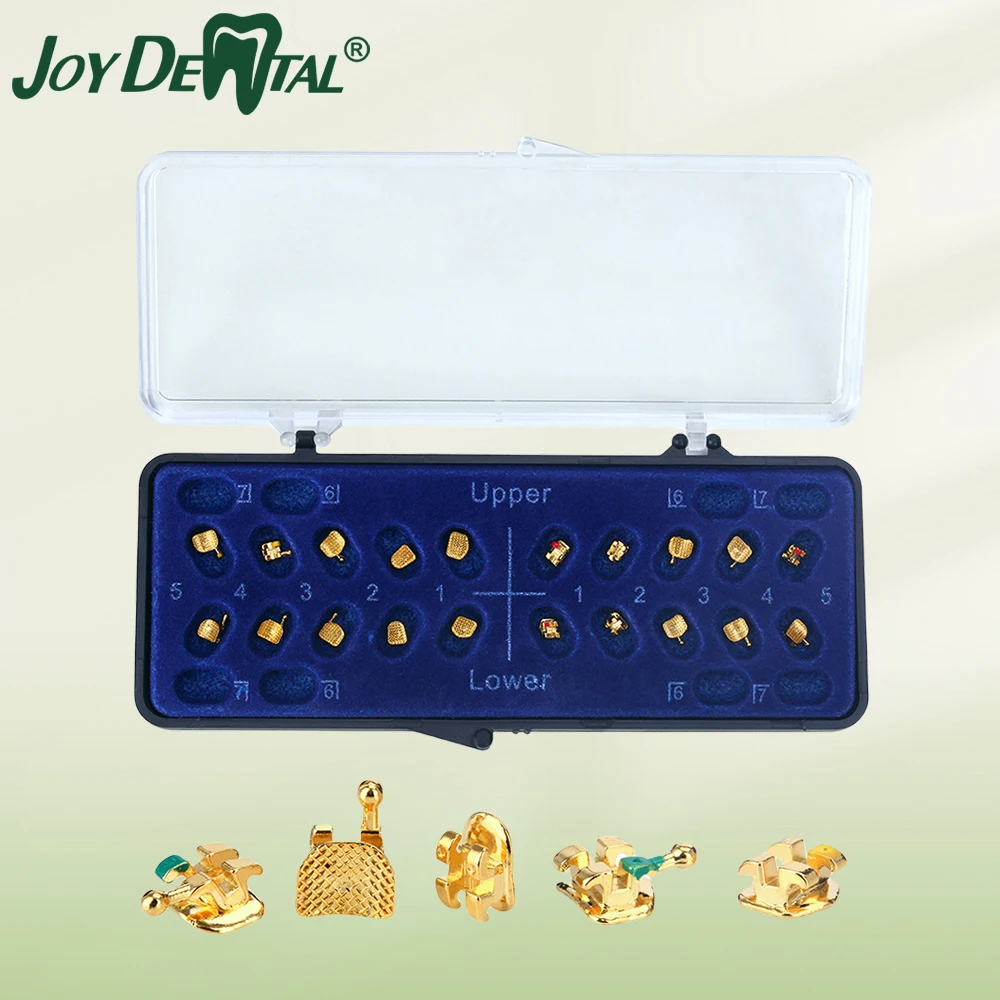 20-Pcs-Box-Dental-Orthodontic-Brackets-Gold-Plated-Dentistry-Ortho ...